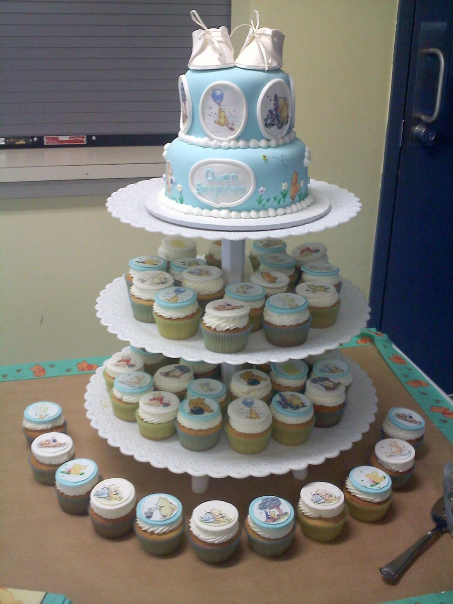 Classic Pooh Baby Shower - CakeCentral.com