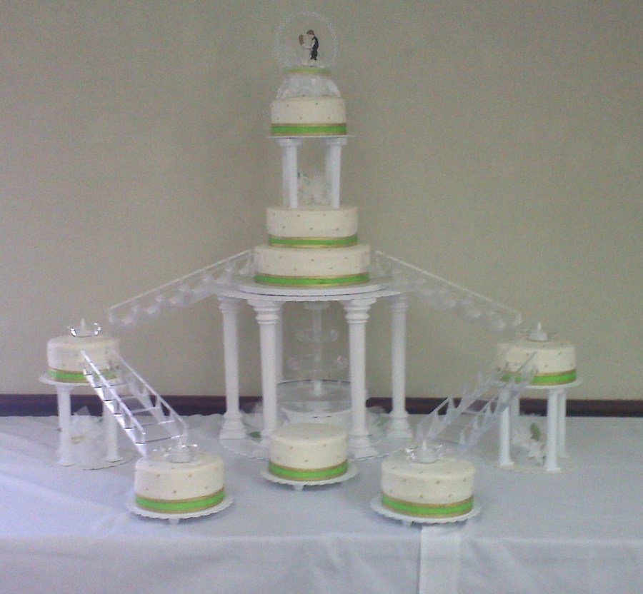 Wedding Cake With Fountain And Bridges - CakeCentral.com