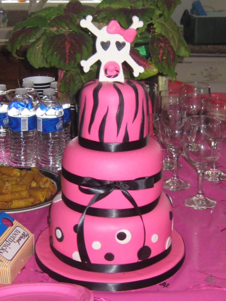 Skull And Bones Punk Baby Shower - CakeCentral.com