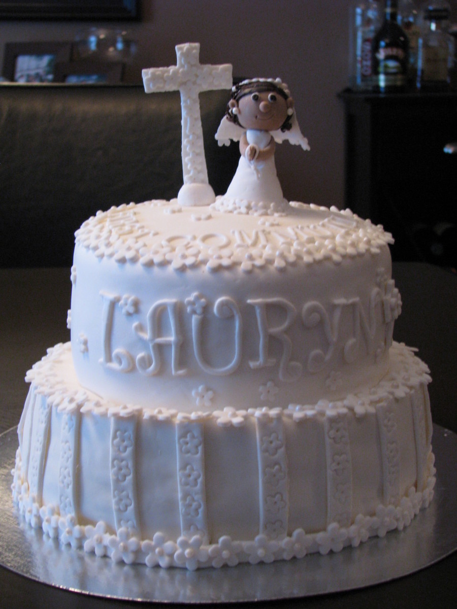 Little Girl's First Communion Cake - CakeCentral.com