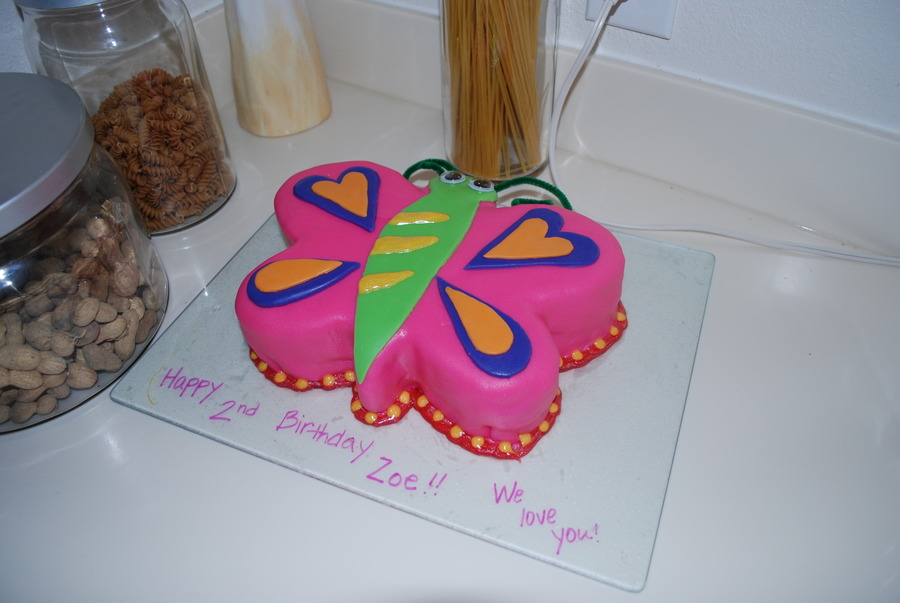 Pink Butterfly - CakeCentral.com