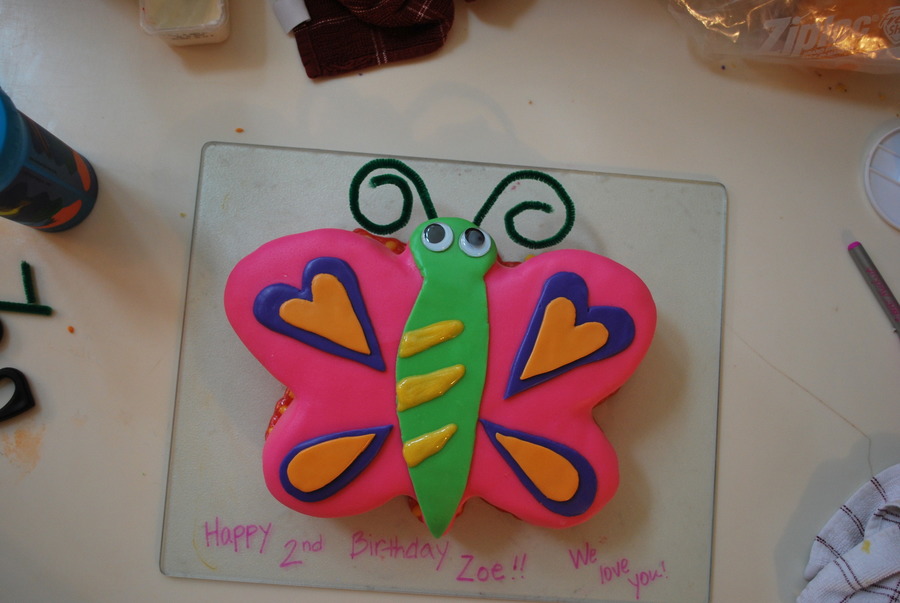 Pink Butterfly - CakeCentral.com
