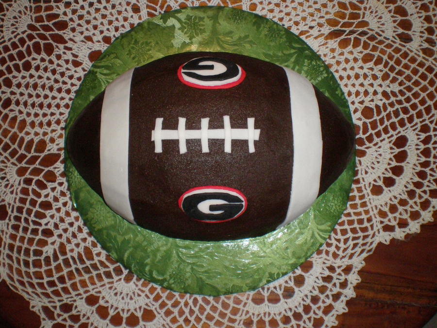 Uga Football Birthday Cake - CakeCentral.com