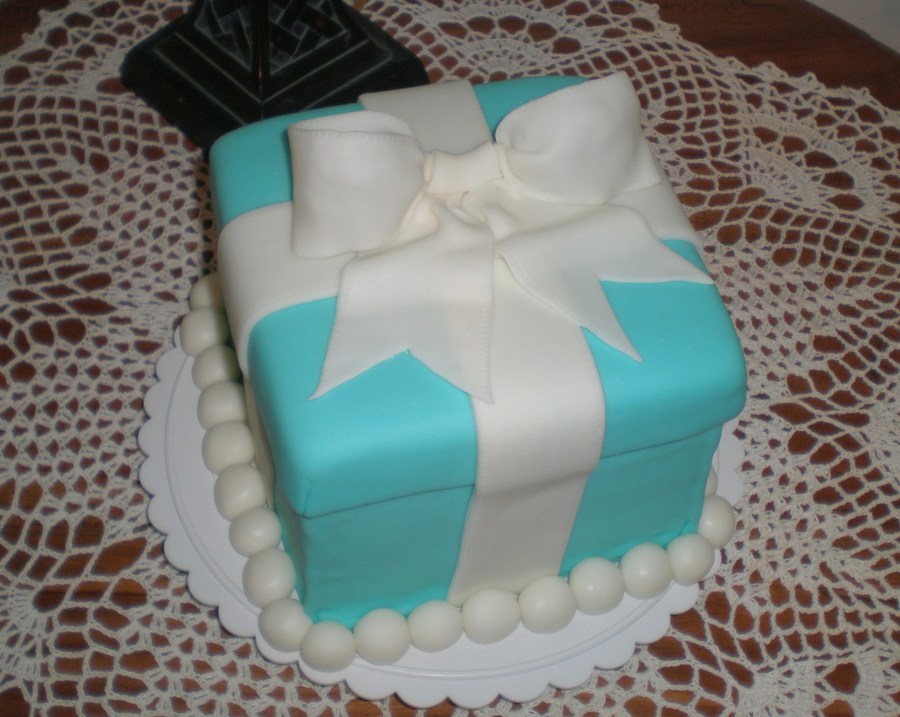 Tiffany Box Birthday Cake - CakeCentral.com