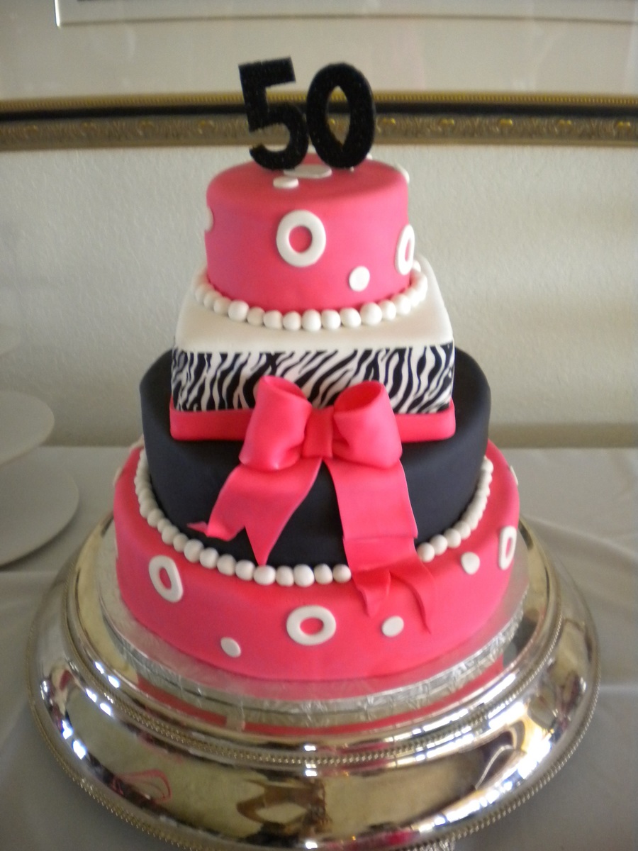 Pink Zebra 50Th Birthday - CakeCentral.com