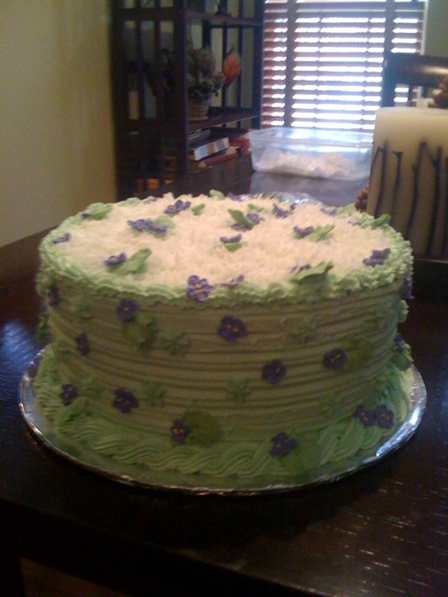 Violets Birthday Cake - CakeCentral.com