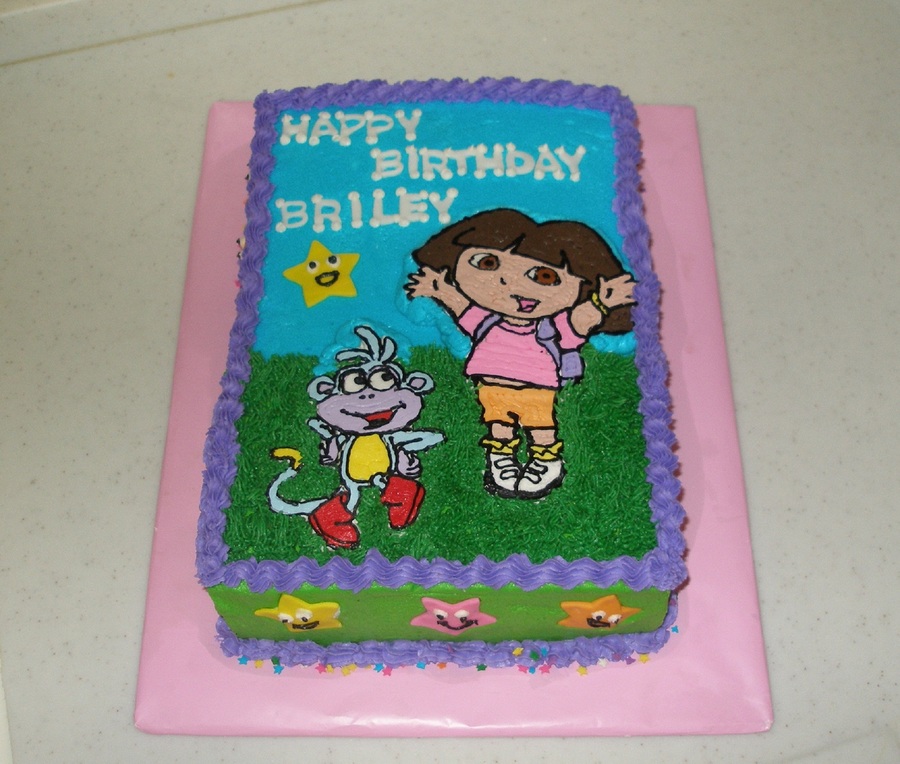 Dora Birthday Cake - CakeCentral.com