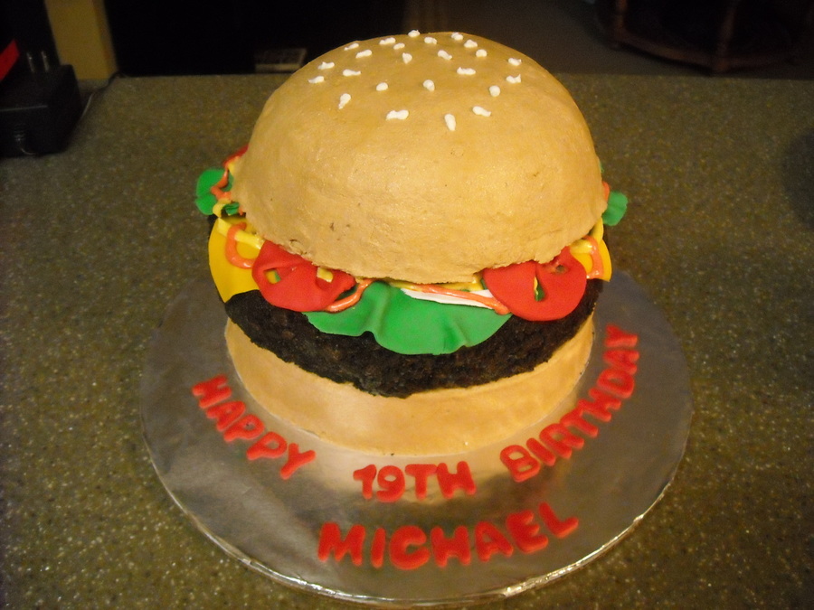 Cheeseburger Cake - CakeCentral.com