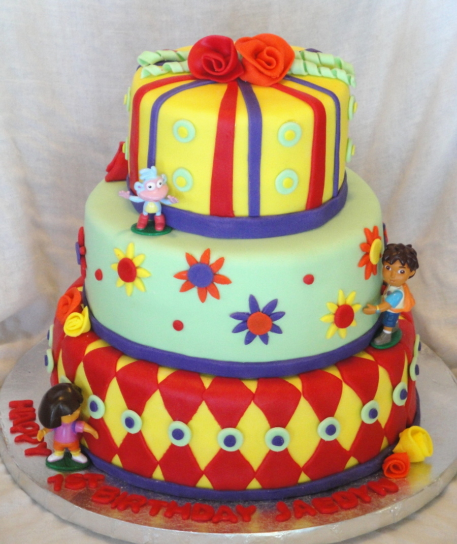 Dora The Explorer Fiesta Cake - CakeCentral.com