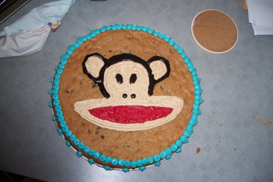 Sock Monkey Cookie Cake - CakeCentral.com
