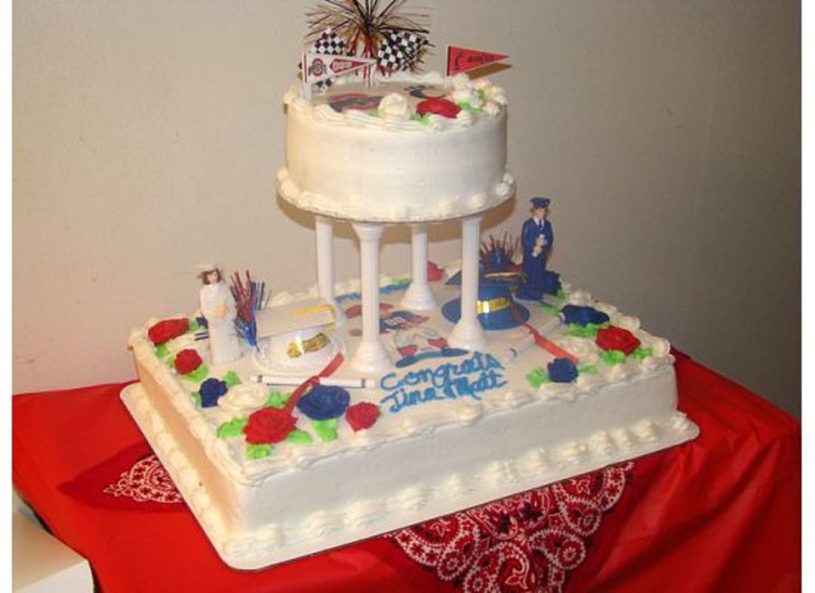 Graduation Cake For The Twins - CakeCentral.com