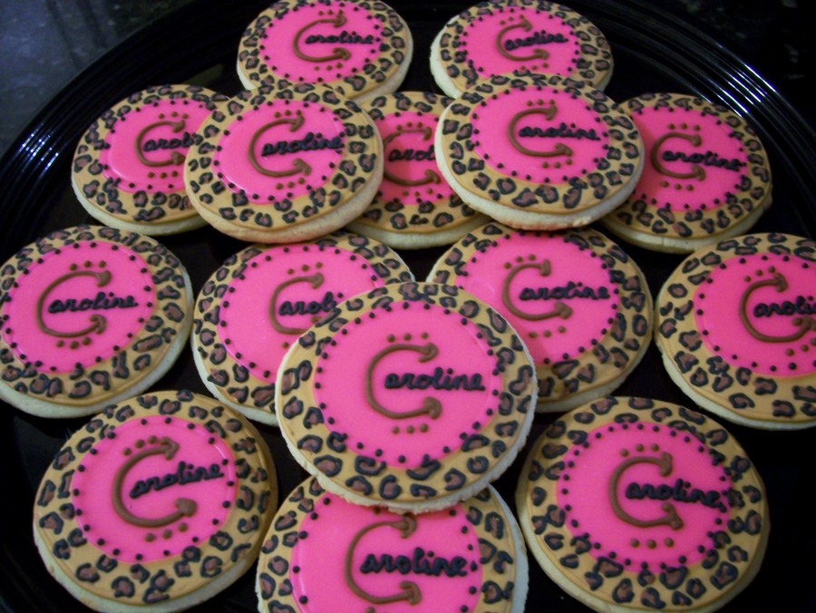 Cheetah Border Cookies - CakeCentral.com