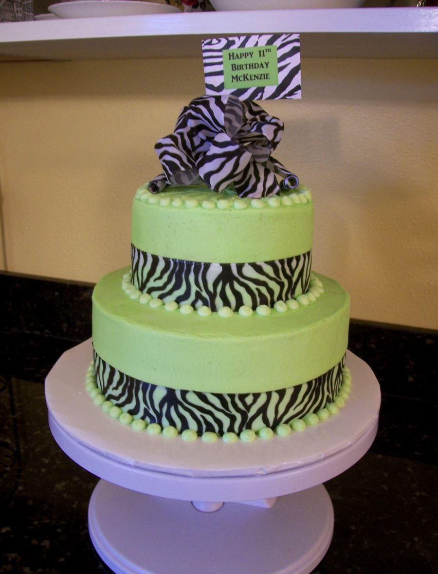 Zebra Print Cake - CakeCentral.com
