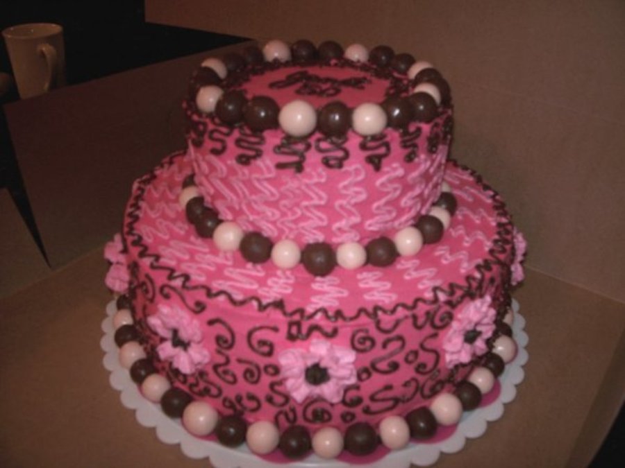 Whoppers Pink 50Th Birthday Cake! - CakeCentral.com