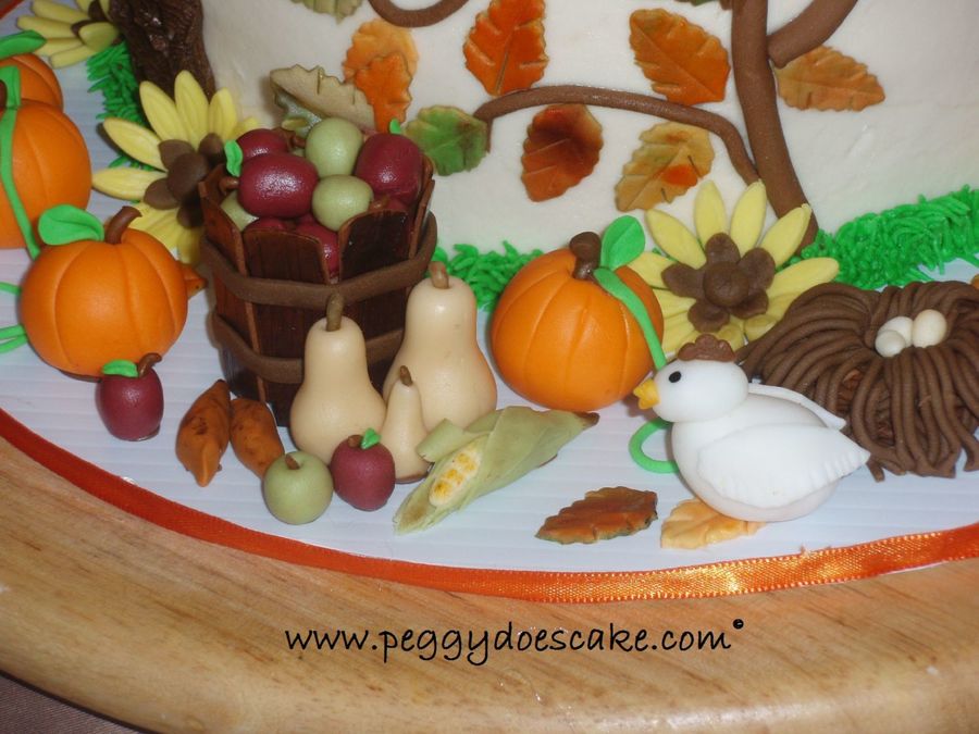 Harvest Themed Birthday Cake - CakeCentral.com