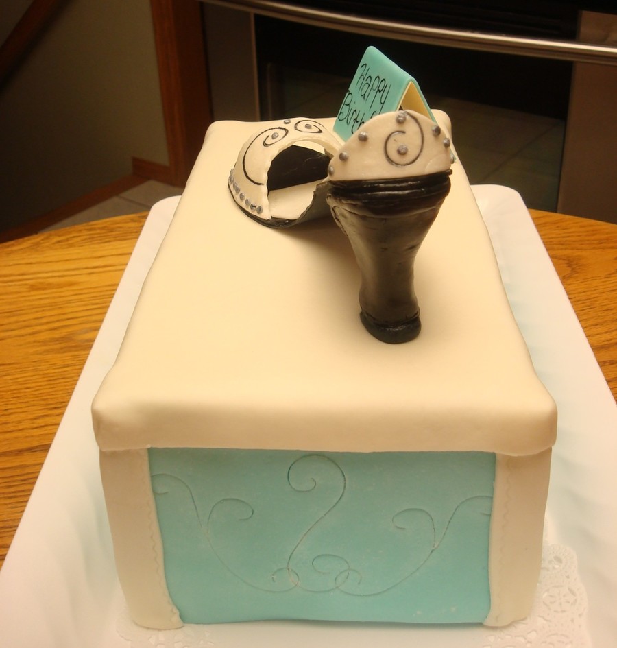 Shoe And Shoebox Cake - CakeCentral.com