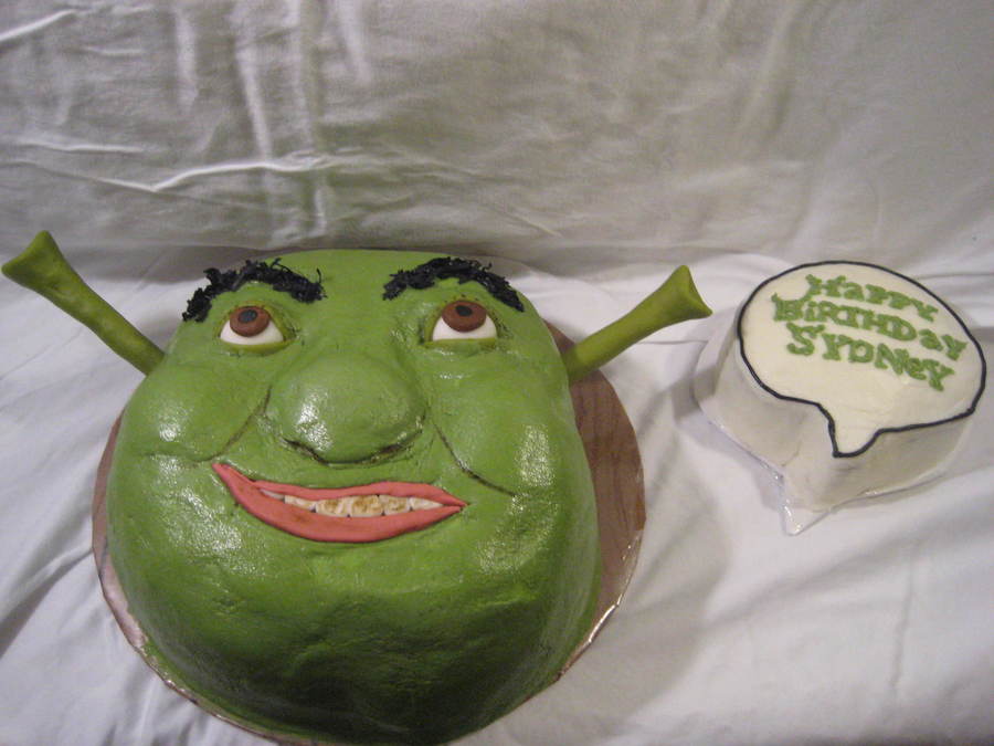 Shrek Head Cake - CakeCentral.com