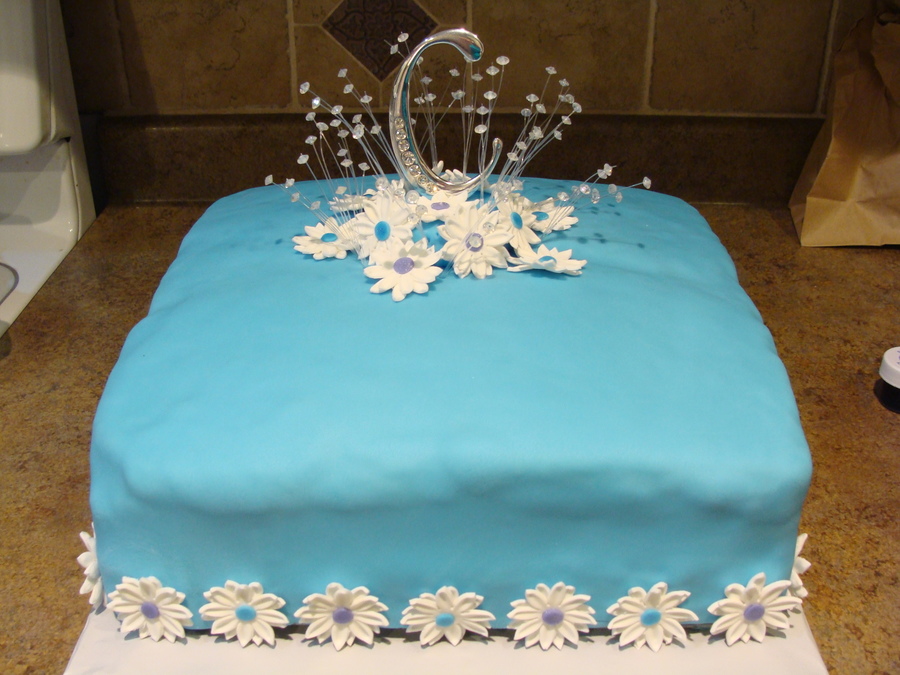 Initial Reception Cake - CakeCentral.com