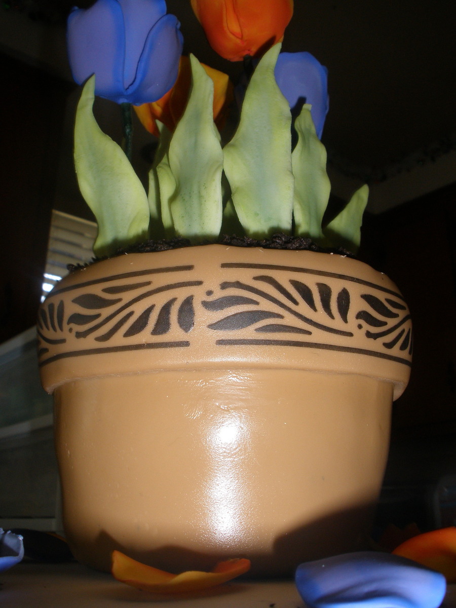 Easter Flower Pot Cake - CakeCentral.com