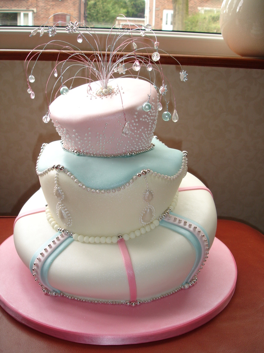 Wonky Wedding Cake - CakeCentral.com