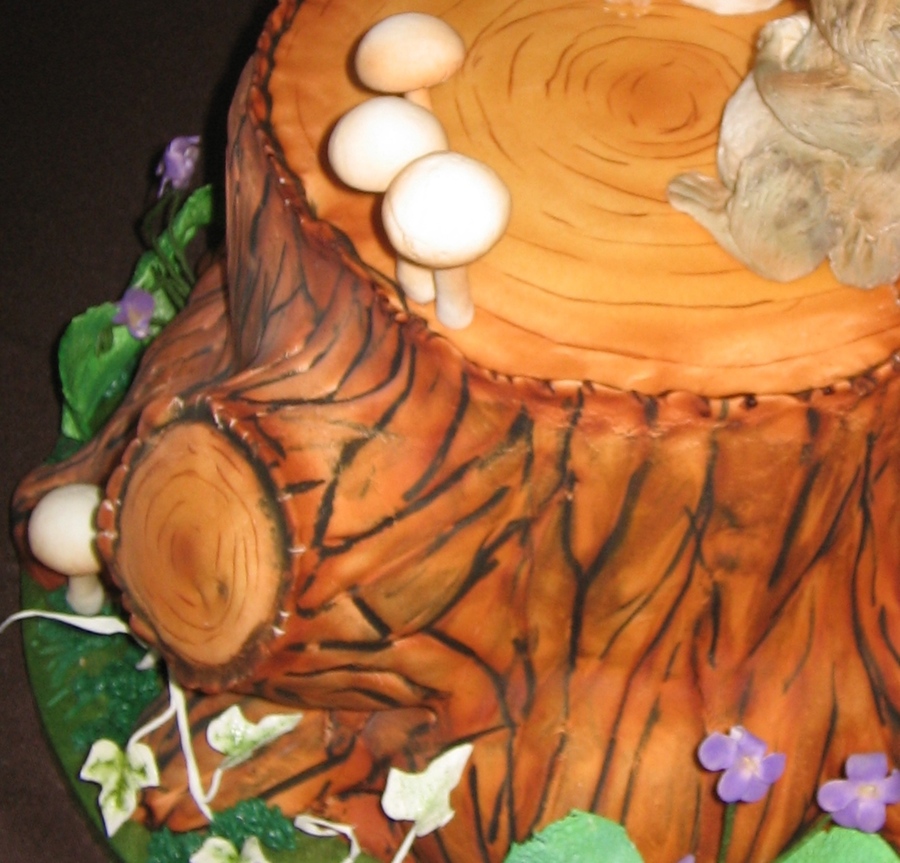 Tree Stump Groom's Cake - CakeCentral.com