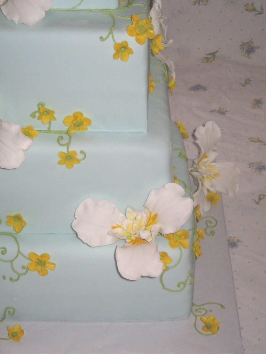Blue Bird Wedding Cake - CakeCentral.com