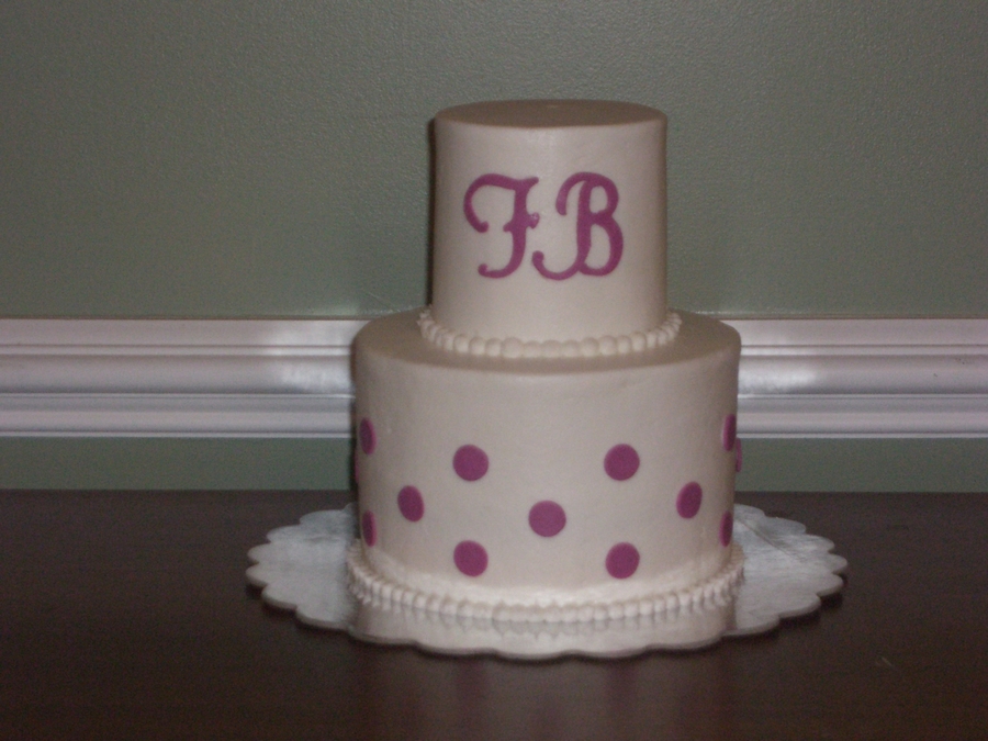 Pink And White Polka Dots - CakeCentral.com