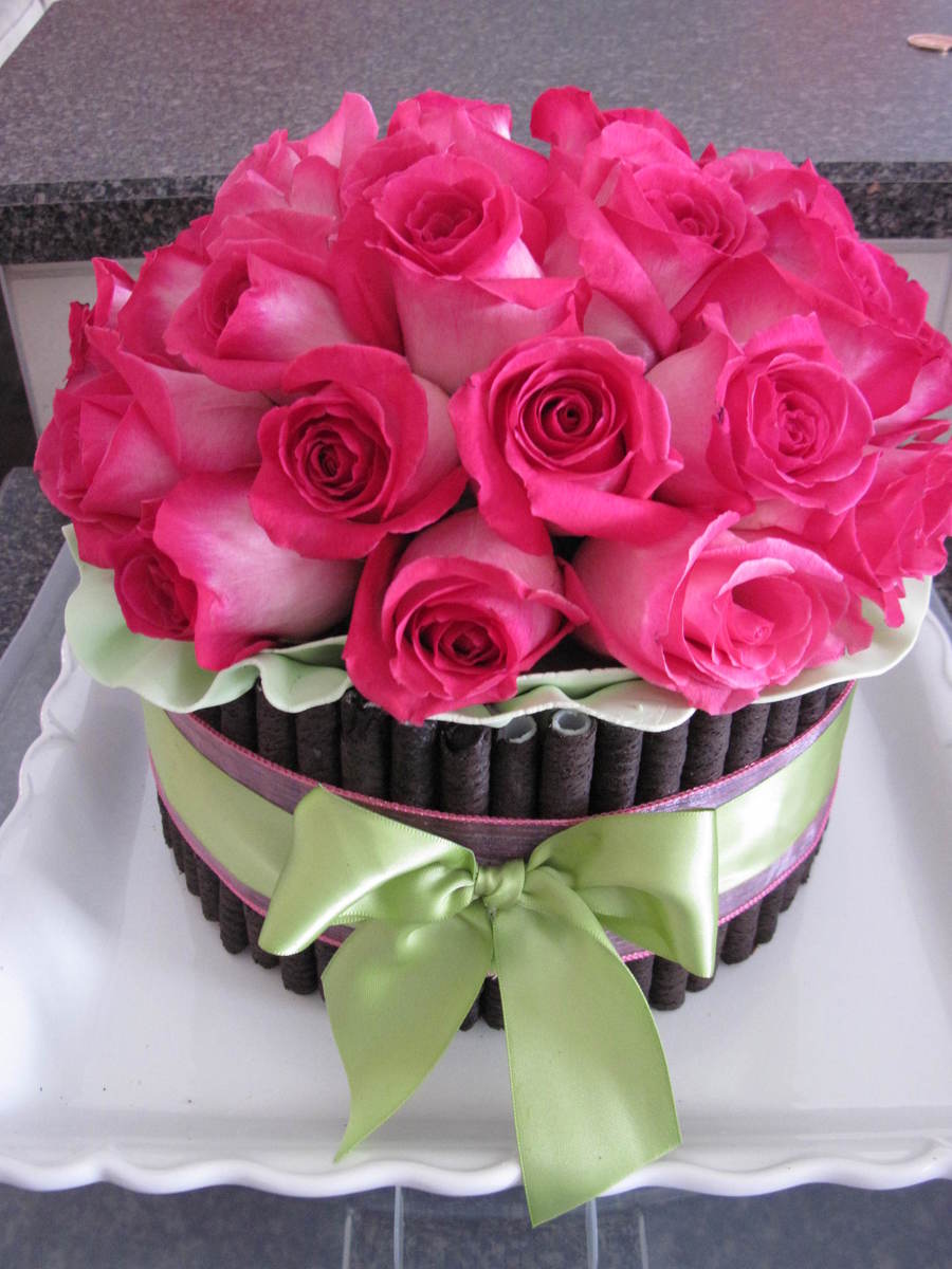 Fresh Flower Cake - CakeCentral.com