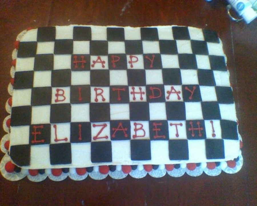 Checkerboard Birthday Cake - CakeCentral.com