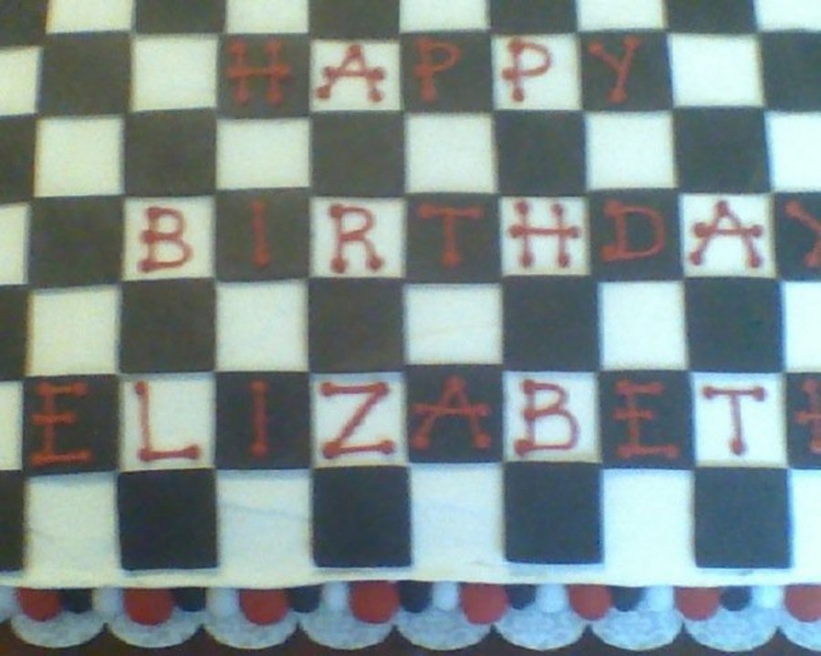 Checkerboard Birthday Cake - CakeCentral.com