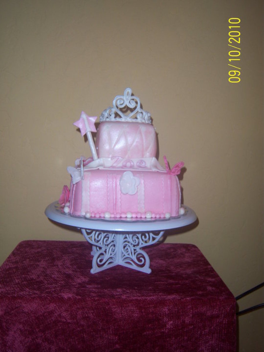 Princess Pink Butterfly Cake - CakeCentral.com
