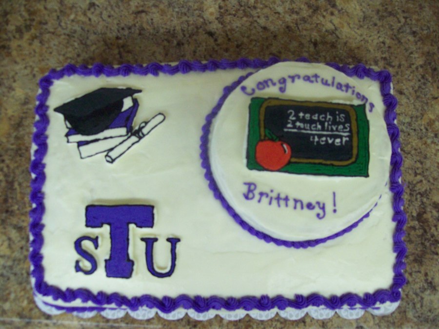Teacher Graduation Cake - CakeCentral.com