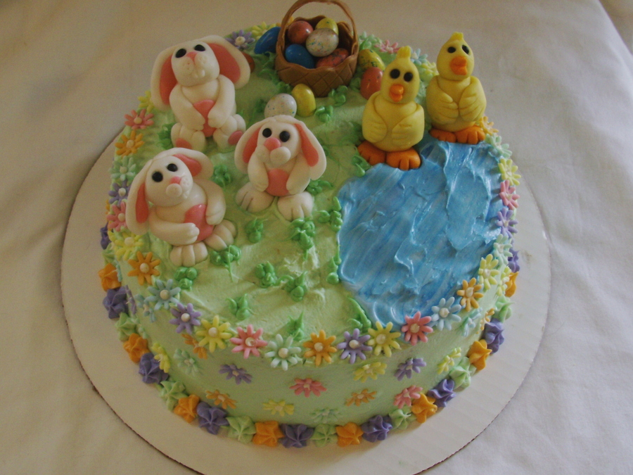 Bunnies And Chicks - CakeCentral.com