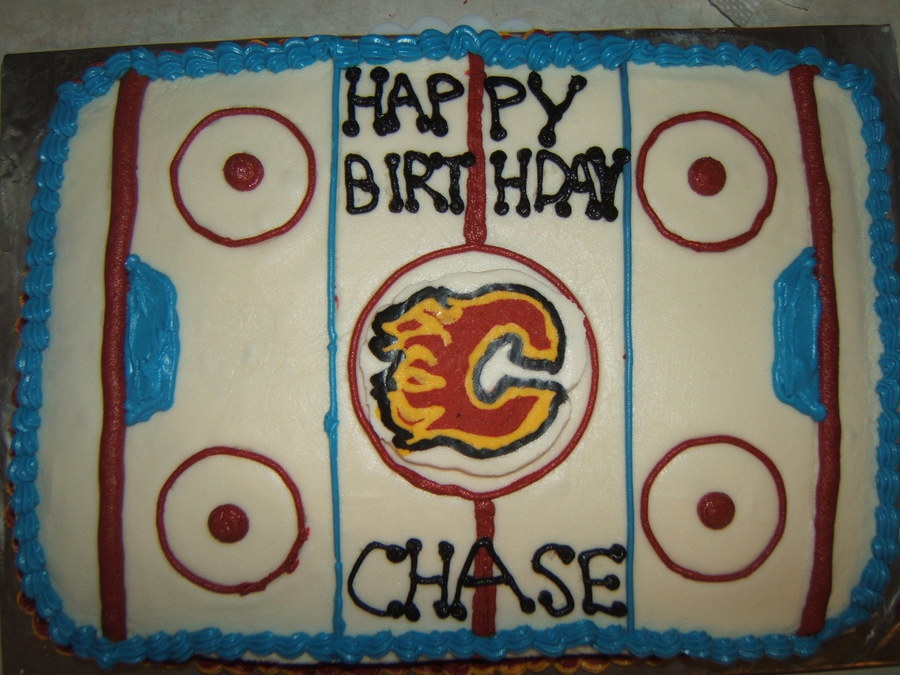 Calgary Flames Birthday Cake - CakeCentral.com