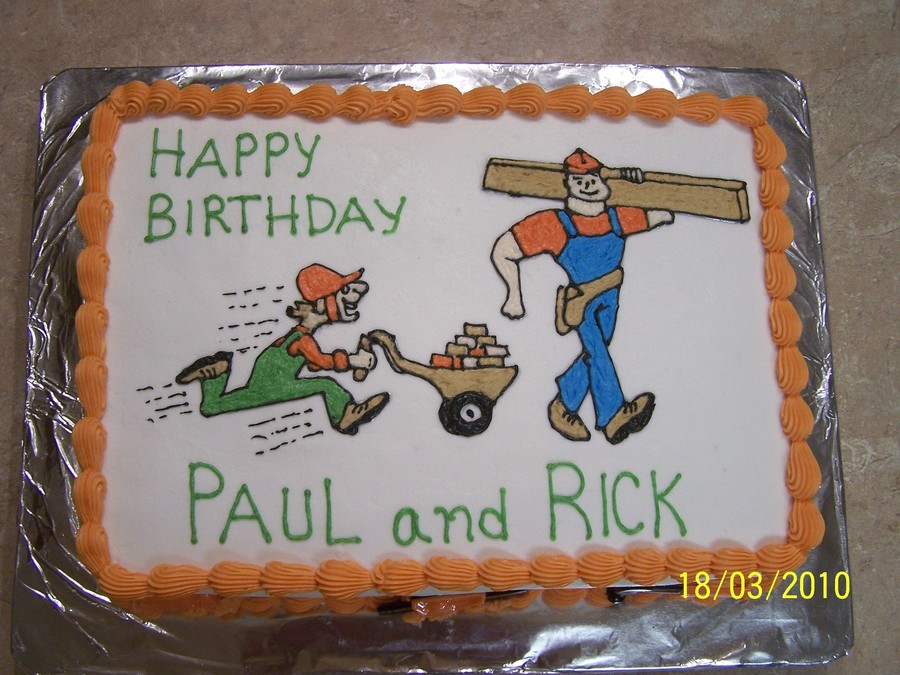 Birthday Cake For Construction Workers - CakeCentral.com