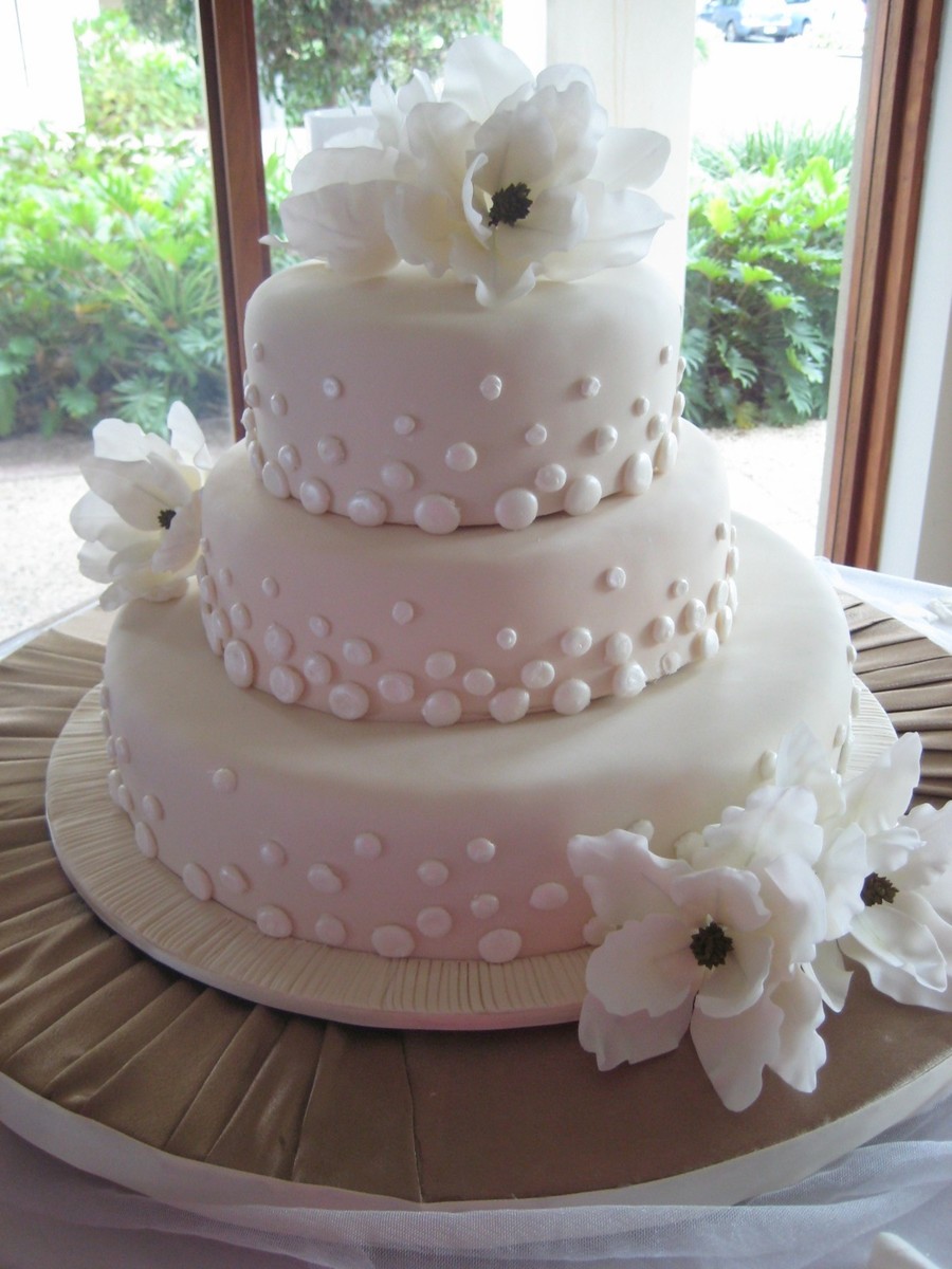 Magnolia Wedding Cake - CakeCentral.com