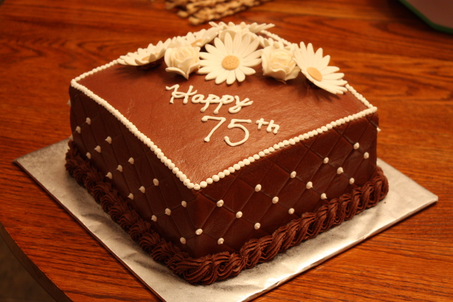 Chocolate 75Th Birthday - CakeCentral.com