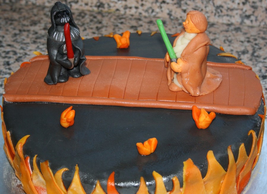 Darth Vader Battle With Obi Wan Kenobi - CakeCentral.com
