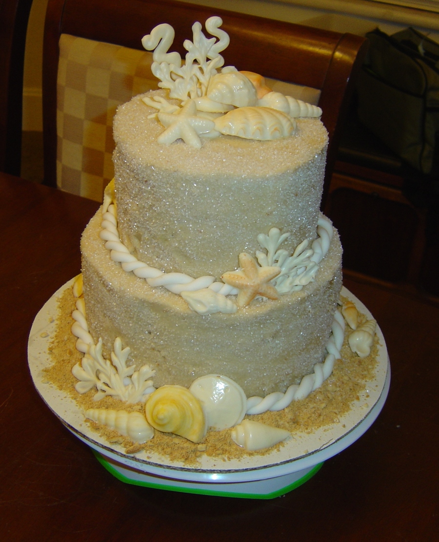 Seashell Wedding Cake - CakeCentral.com