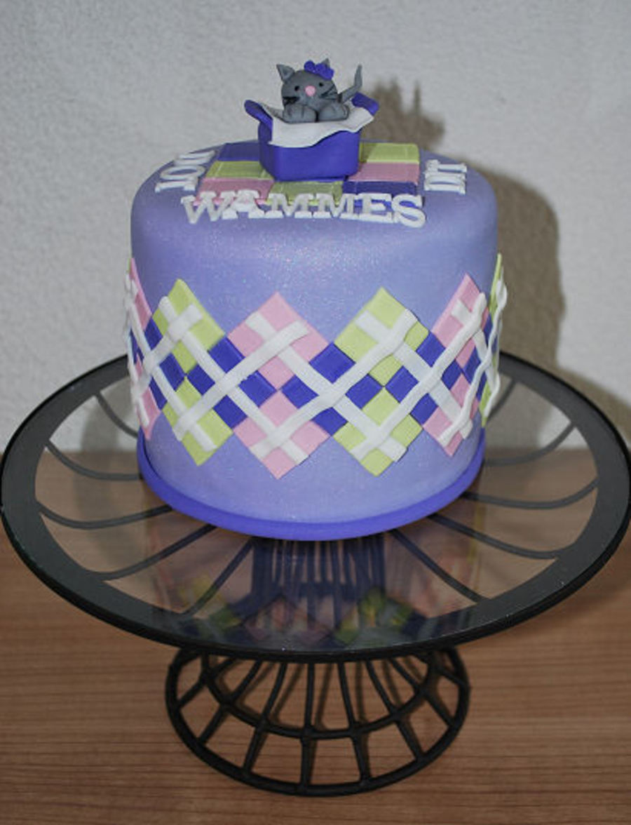 Checkered Cat Cake - CakeCentral.com