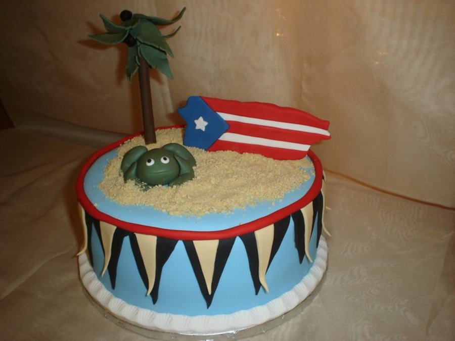 Puerto Rico Themed Cake - CakeCentral.com