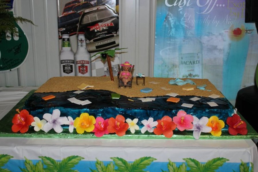 Beach Themed Graduation Cake - CakeCentral.com
