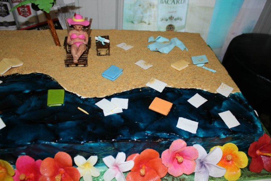 Beach Themed Graduation Cake - CakeCentral.com