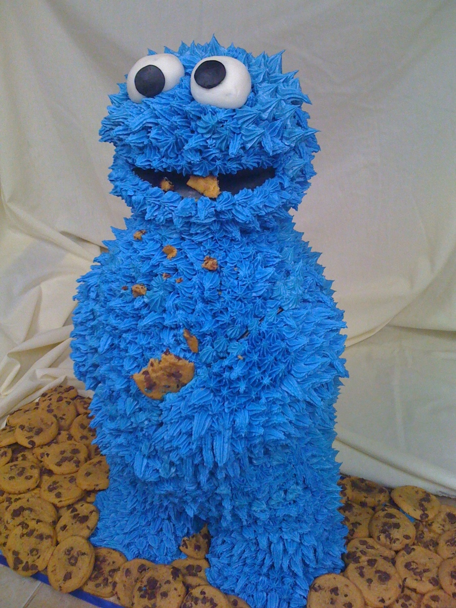 Cookie Monster Cake - CakeCentral.com