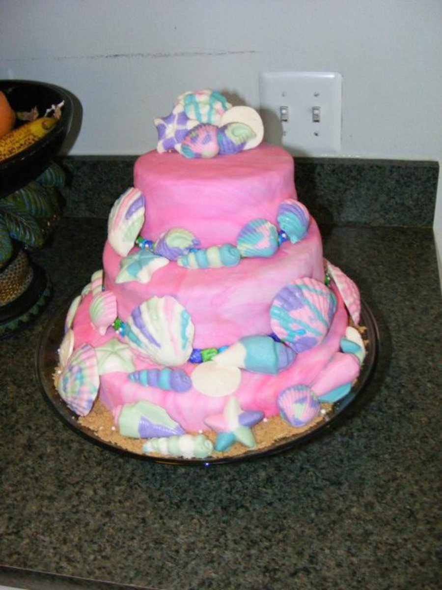 Pink Seashell Cake - CakeCentral.com