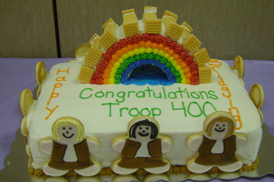 Girl Scouts Bridging Cake - CakeCentral.com