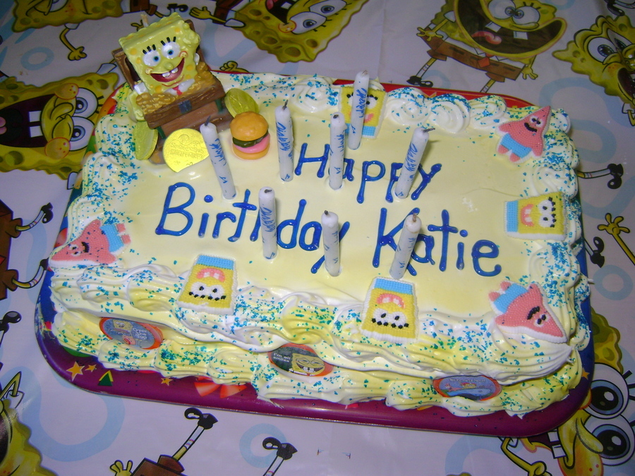 Sponge Bob Ice Cream Cake - CakeCentral.com