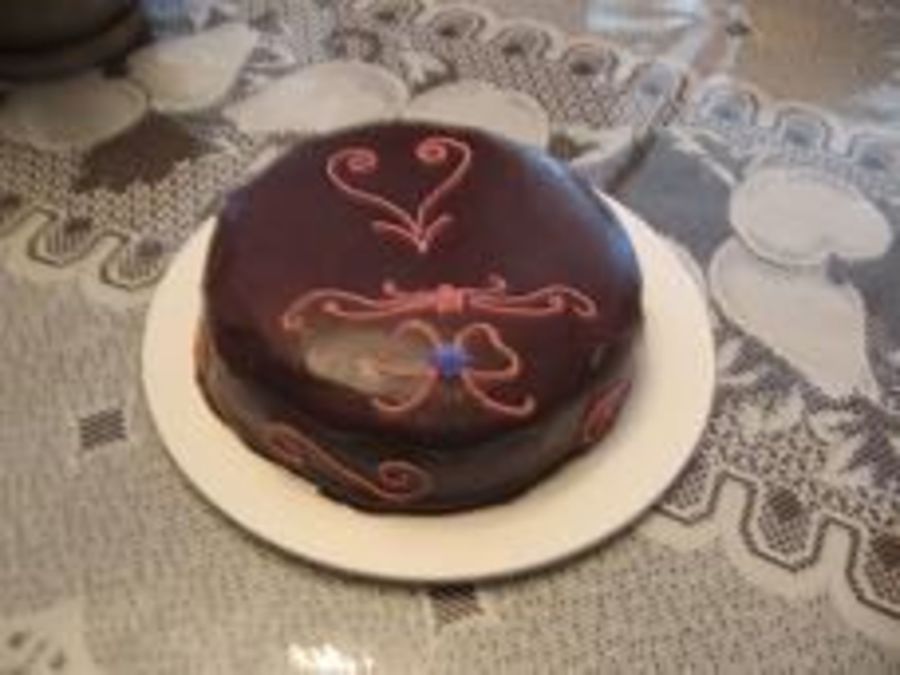 Scroll Chocolate Cake - CakeCentral.com