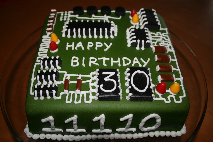 Circuit Board Cake - CakeCentral.com