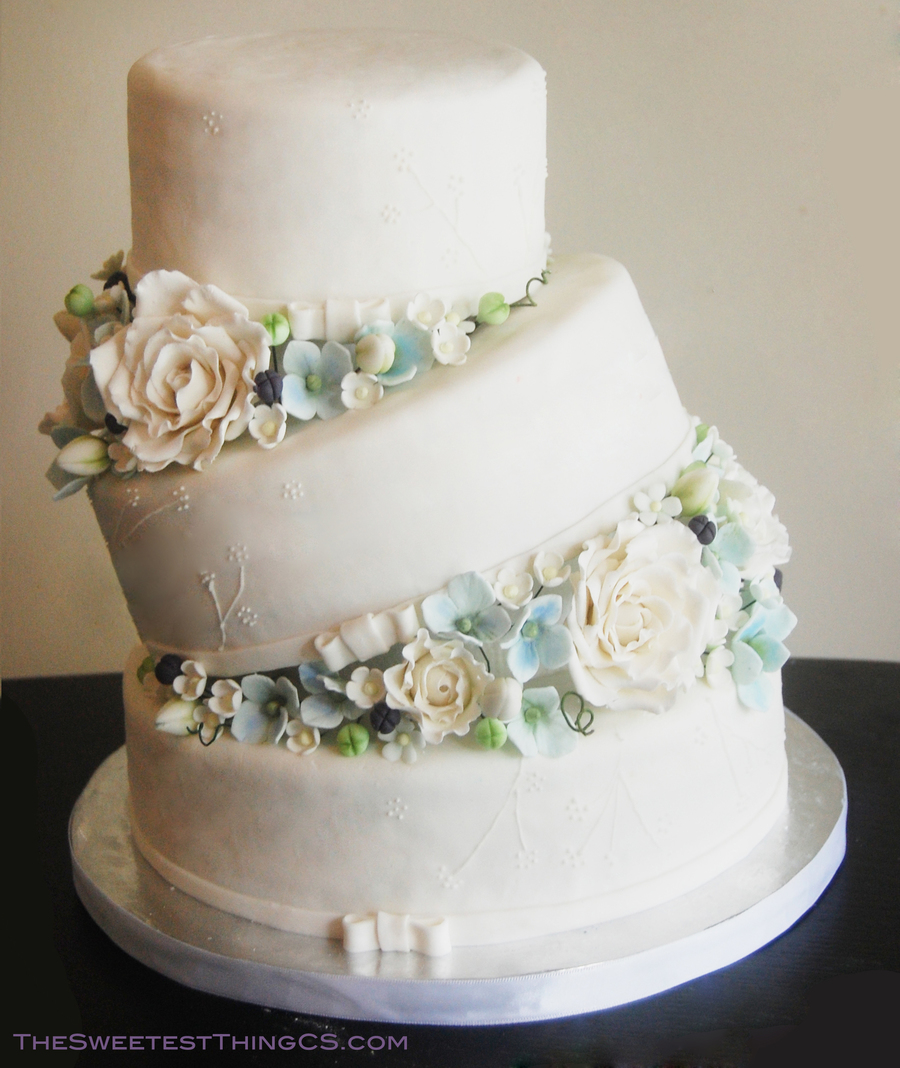 Tilted Wedding Cake - CakeCentral.com